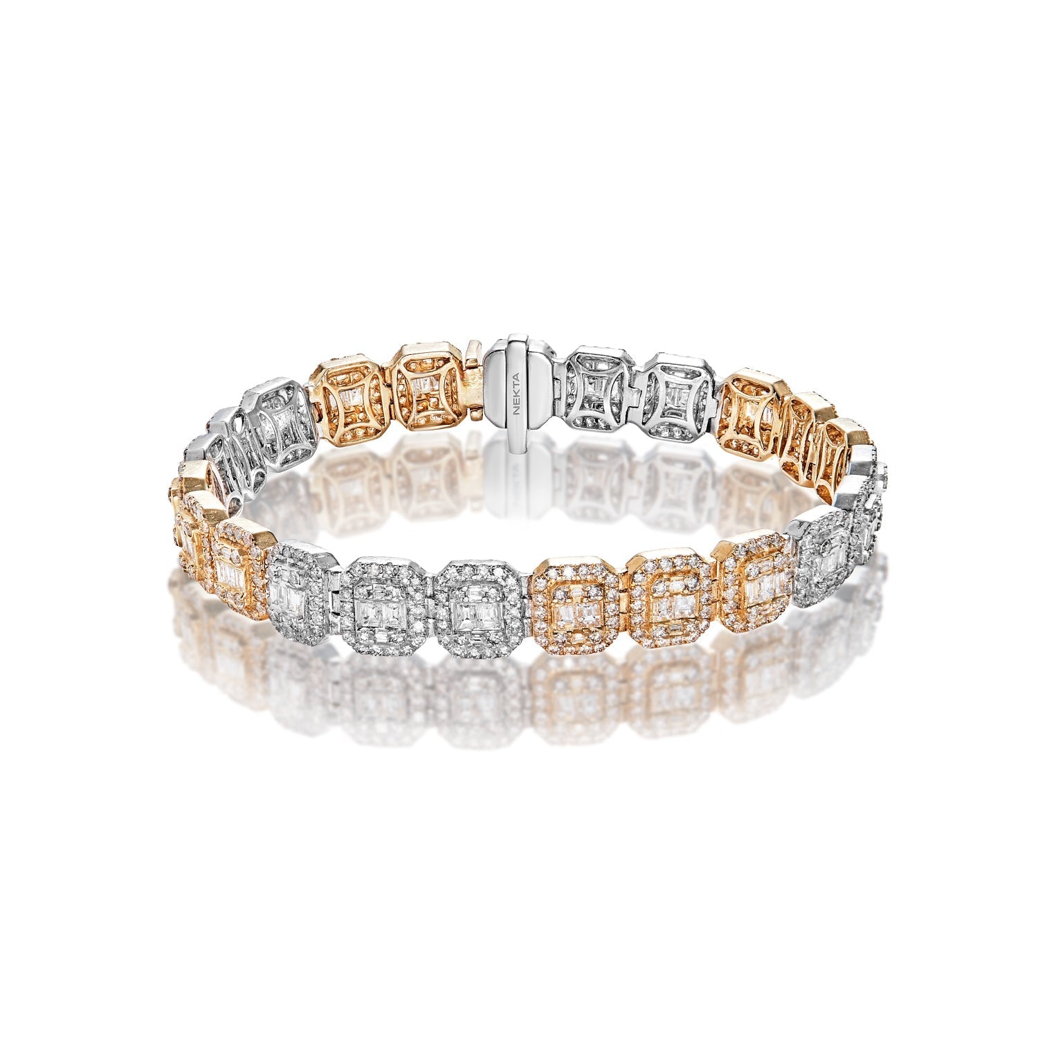 Theodore 10-Carat Mixed Shape Diamond Bracelet in Gold – Nekta New York