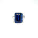 Emory 25 Carat Emerald Cut Blue Sapphire Ring in 18 Karat White Gold A ...
