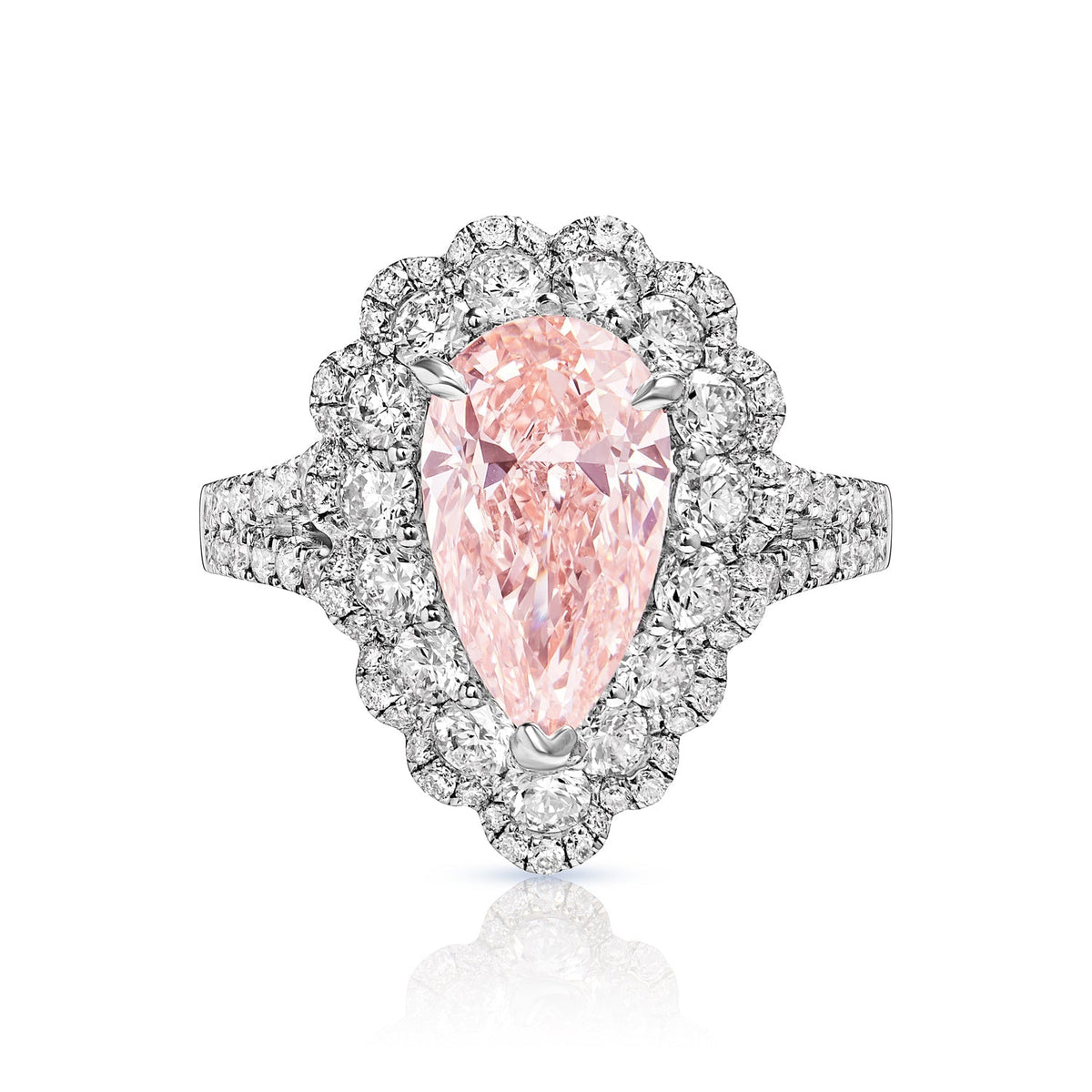 Isabel 5 Carat Pear Shape Pink Diamond Engagement Ring | Nekta New York